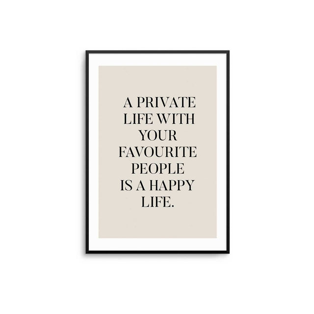 Private Life Print – D'Luxe Prints