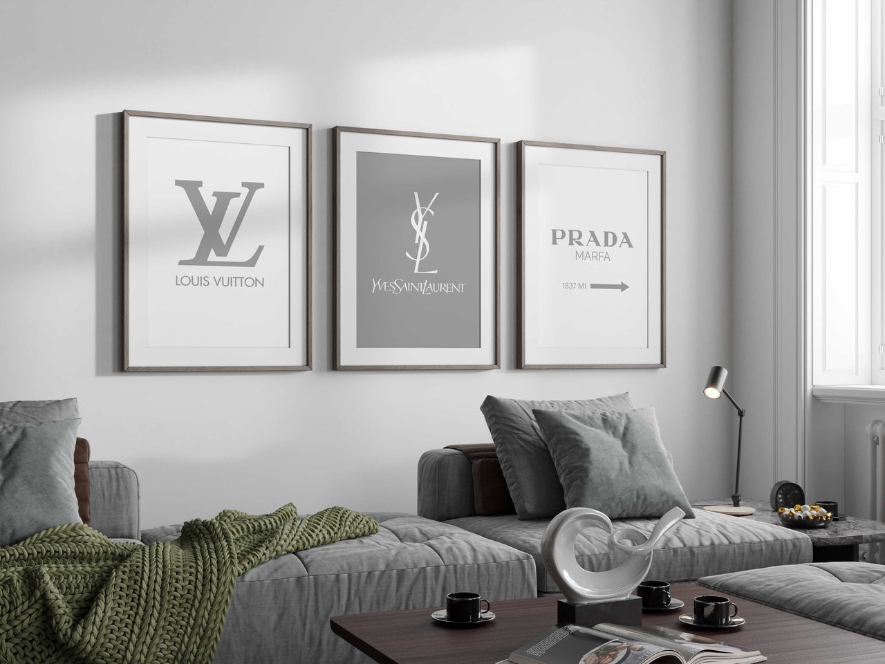 Fashion Darling... Grey Set of 3 Prints – D'Luxe Prints