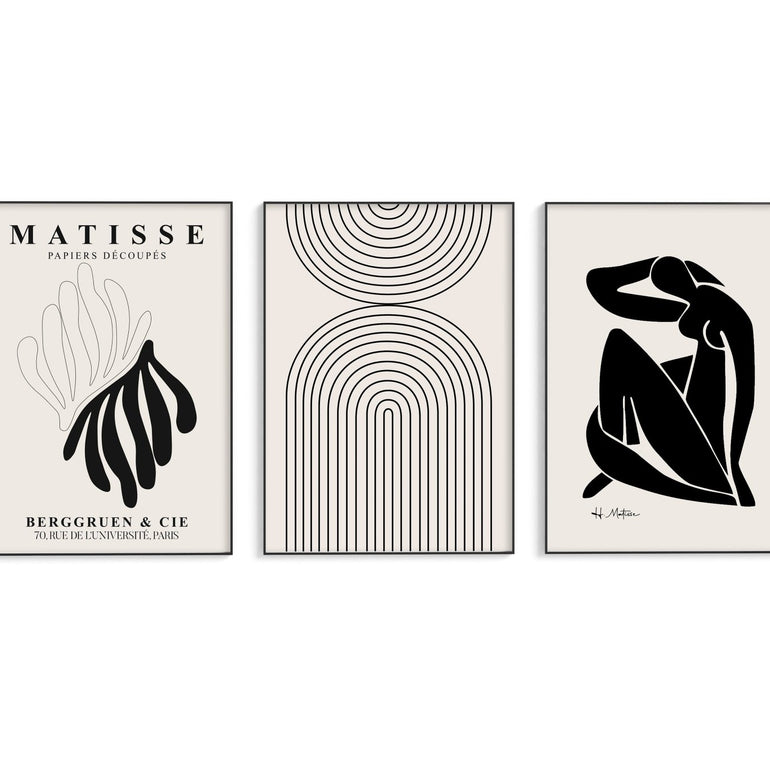 Matisse Botanical - Beige Black – D'Luxe Prints