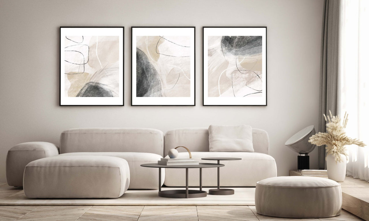 The Modern Abstract Set of 3 Prints – D'Luxe Prints